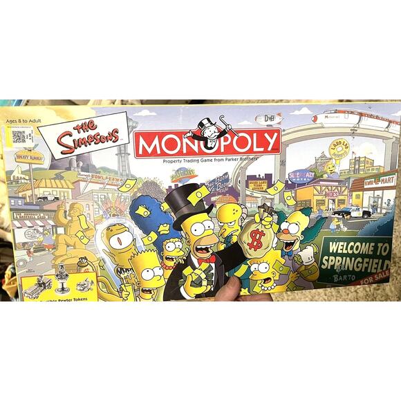 Hasbro | Games | The Simpsons Monopoly Board Game 20 Euc Complete ...